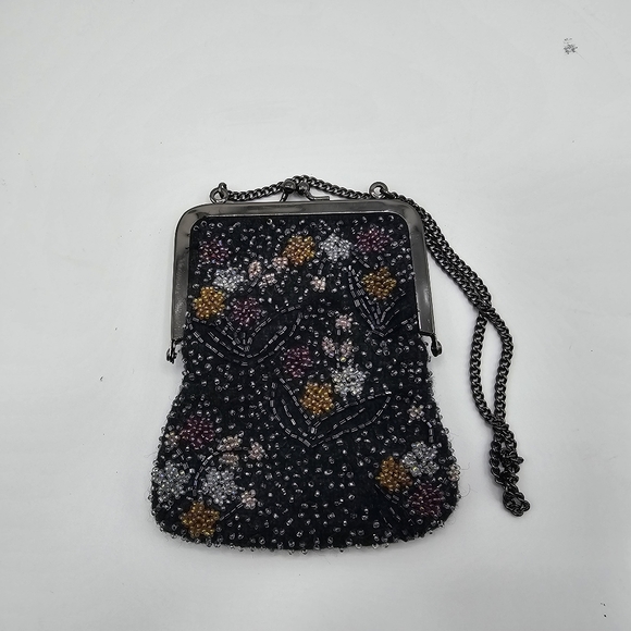 Bags | Precious Mini Beaded Bag With Chain Strap | Poshmark